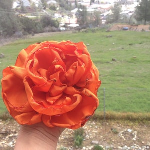 Tangerine Orange GIANT Flower Flamenco Hair Clip-pin Belly Dance Tango ...