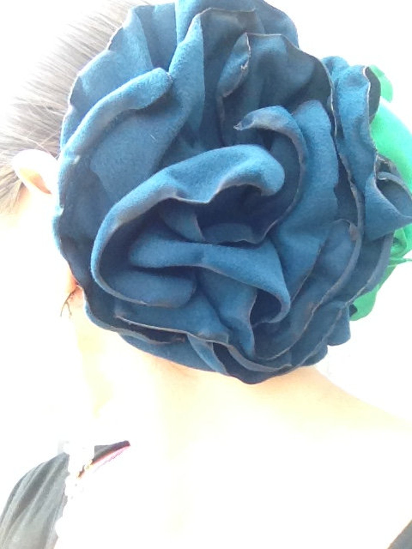 Dark Turquoise GIANT Flower Flamenco Hair Clip-pin Blue Green Belly ...