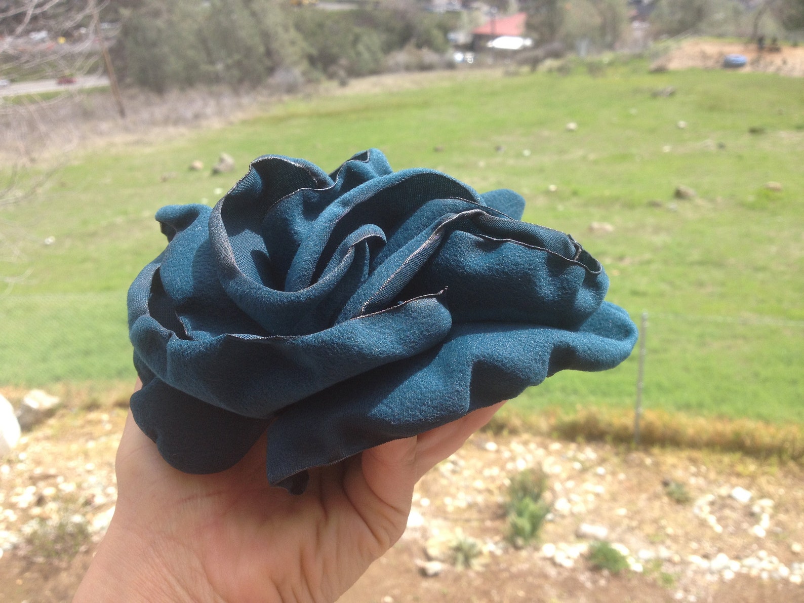 Dark Turquoise GIANT Flower Flamenco Hair Clip-pin Blue Green Belly ...