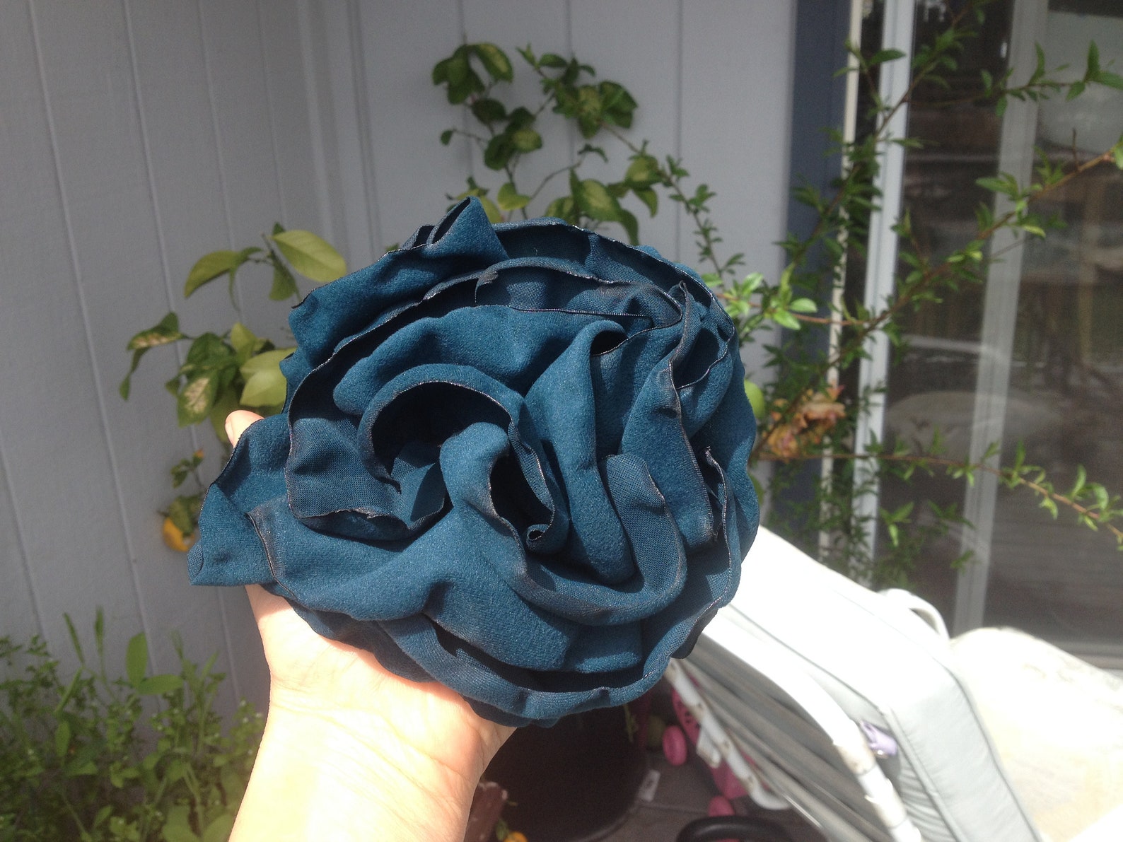 Dark Turquoise GIANT Flower Flamenco Hair Clip-pin Blue Green Belly ...