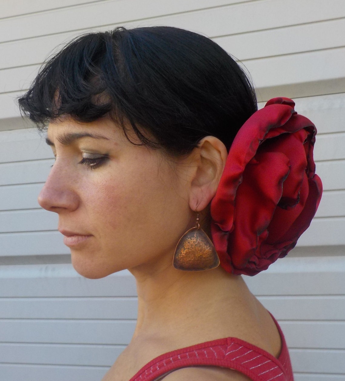 Tomato Red GIANT Flower Flamenco Hair Clip-pin Neon Orange - Etsy