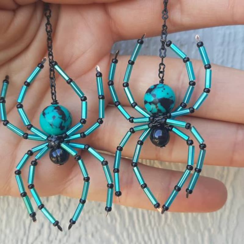 Turquoise Spider - Etsy