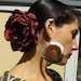 Red Flower GIANT Hair Clip Belly Dance Hair Accessory Flamenco Flower ...
