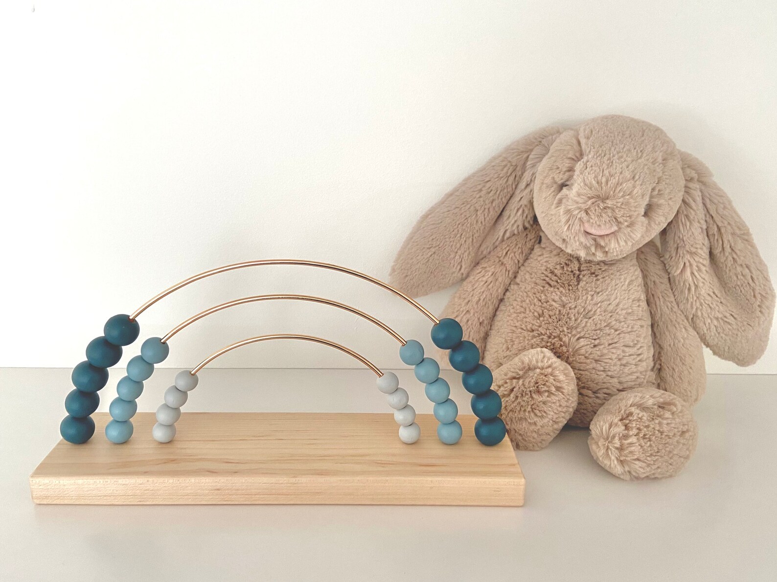 Wooden Rainbow Abacus Blue Nursery and Kids Room Decor - Etsy