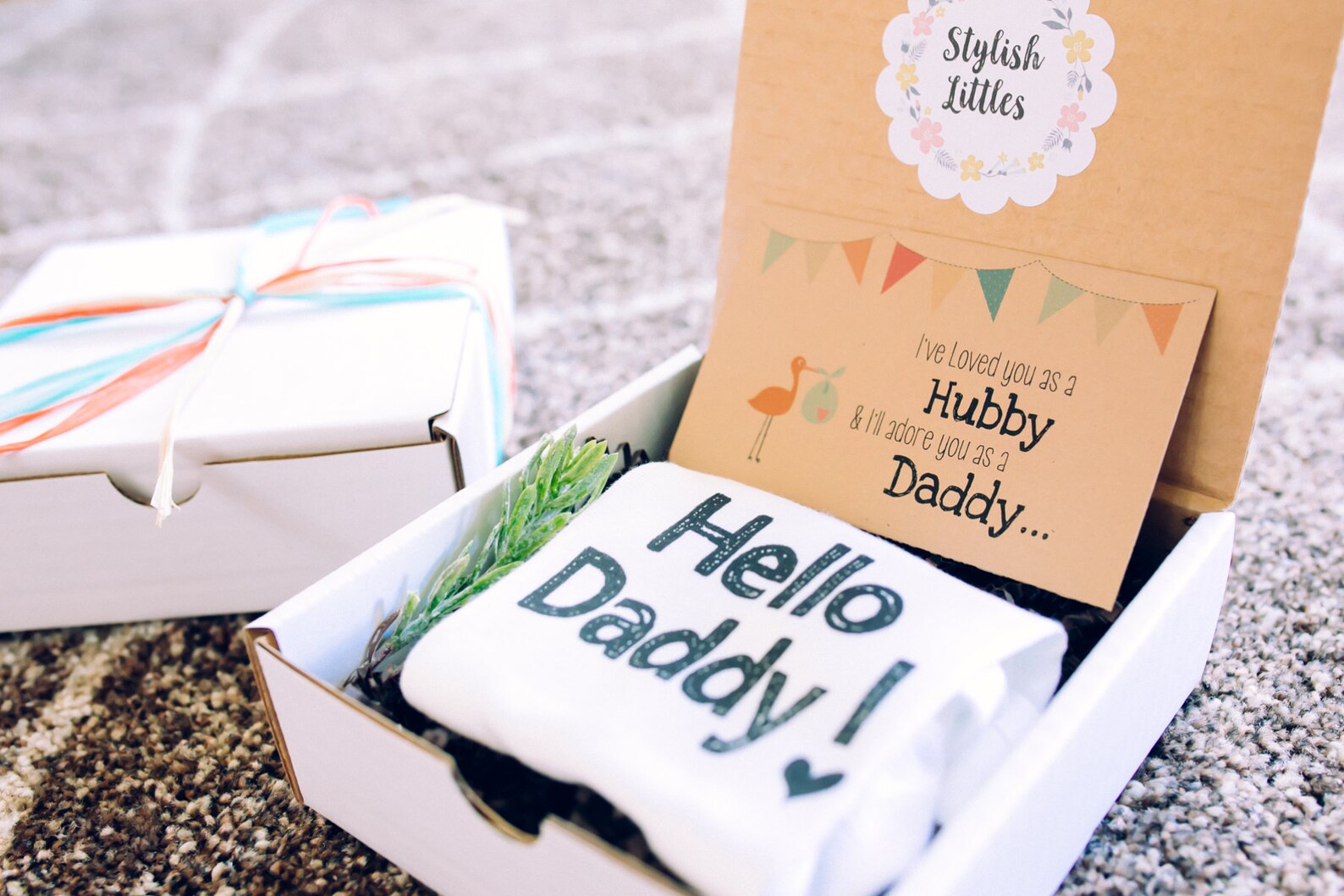 Baby Pregnancy Announcement Onesie ® HELLO DADDY Baby Reveal - Etsy