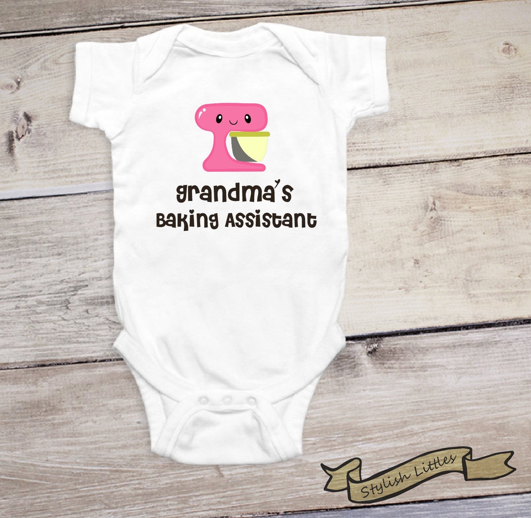 Grandma's Baking Assistant Grandma Onesie® Custom Gift to Grandma ...
