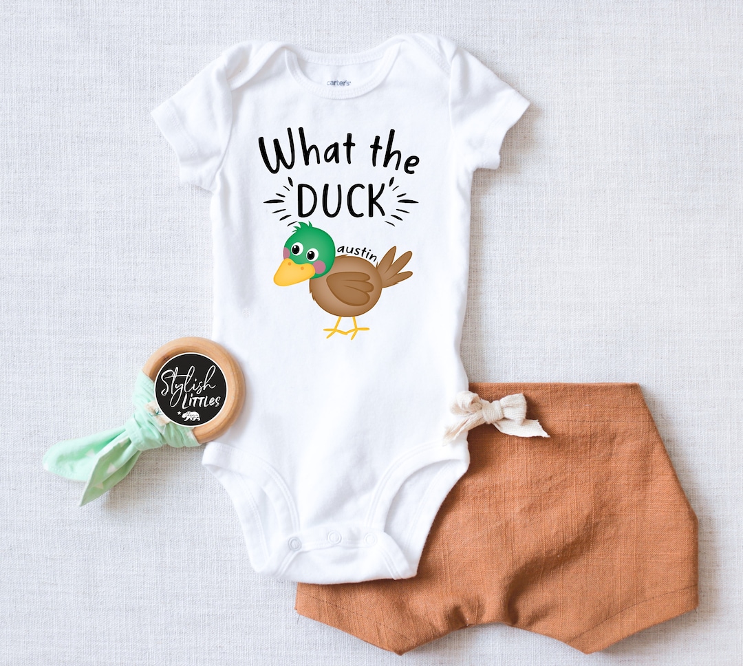 What the Mallard Duck Funny Baby Onesie®, Personalized Name, Unisex ...