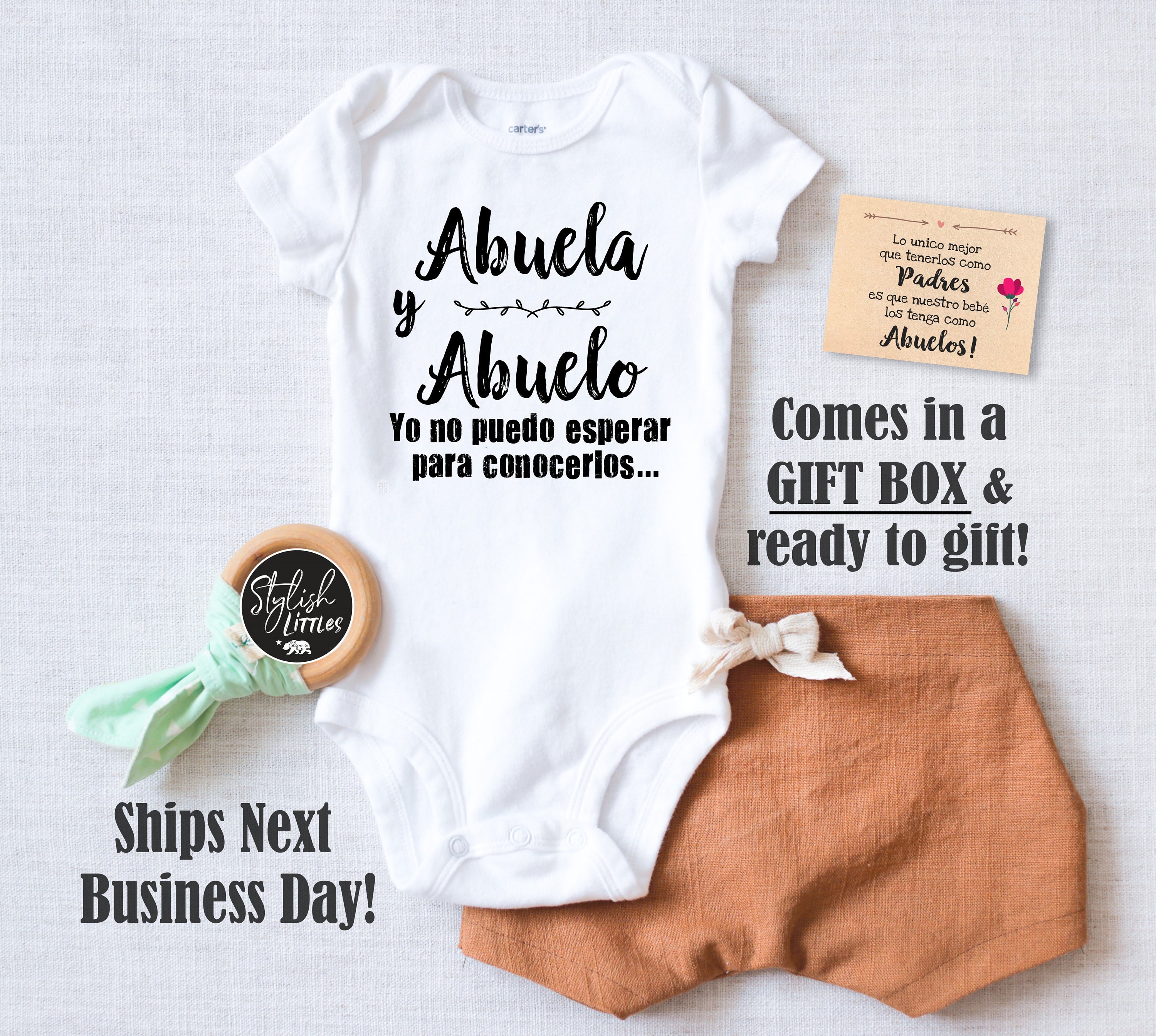 Spanish Pregnancy Announcement Onesie ® a Baby Reveal to - Etsy