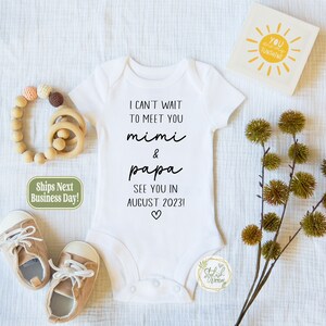 Personalized Pregnancy Announcement Baby Onesie® for Grandpa a Memorable Baby Announcement ...