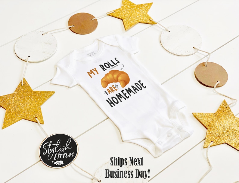Homemade Rolls Funny Baby Food Onesies® Chubby Baby Bodysuit - Etsy