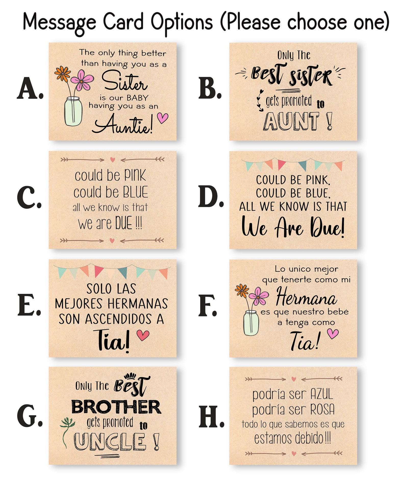 Hello Auntie GIFT BOX Baby Announcement Onesie® Bodysuit a Memorable ...