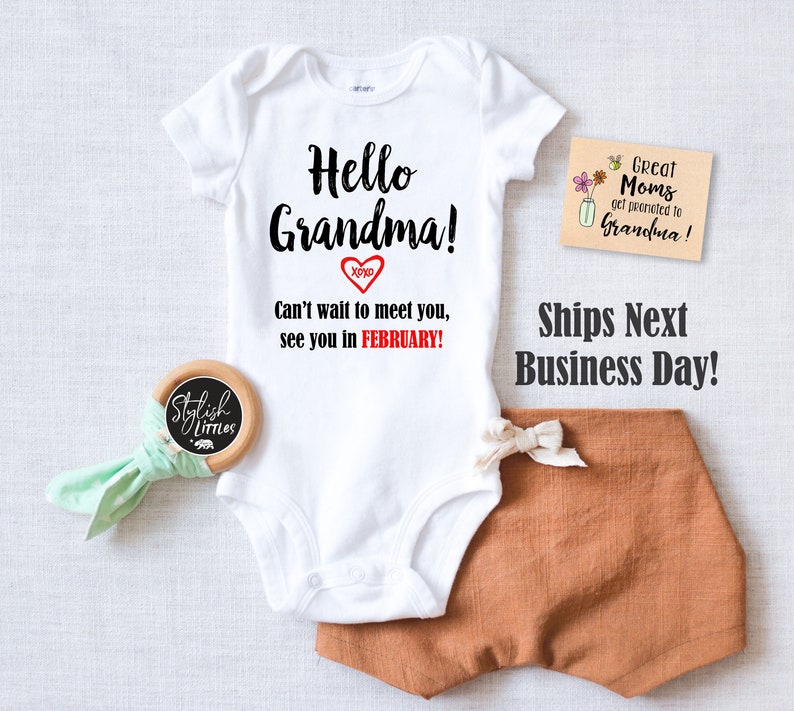 Hello Grandma Baby Onesies® Personalized Pregnancy | Etsy