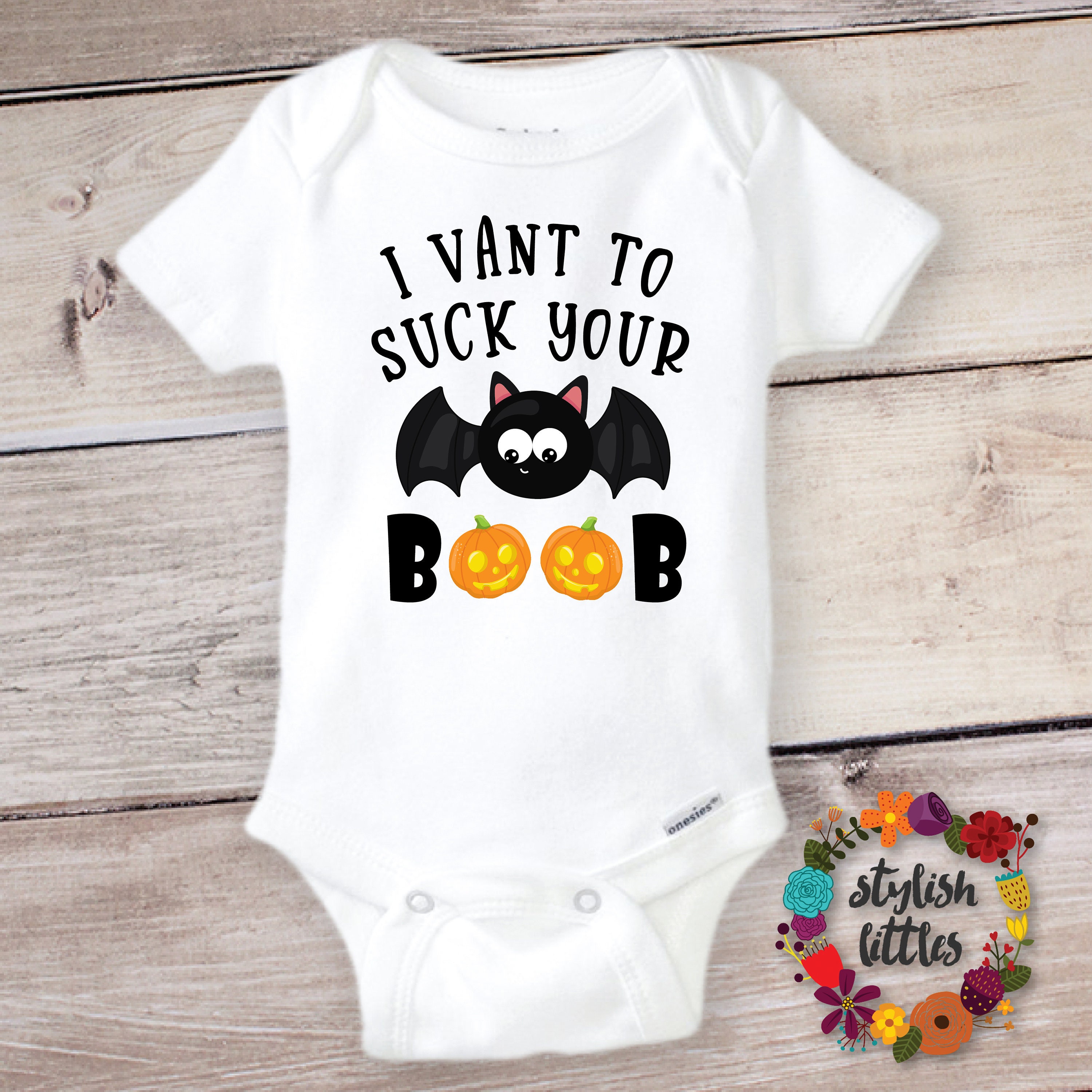 Halloween Funny Baby Onesie ® cute Bat Vampire and Jack | Etsy