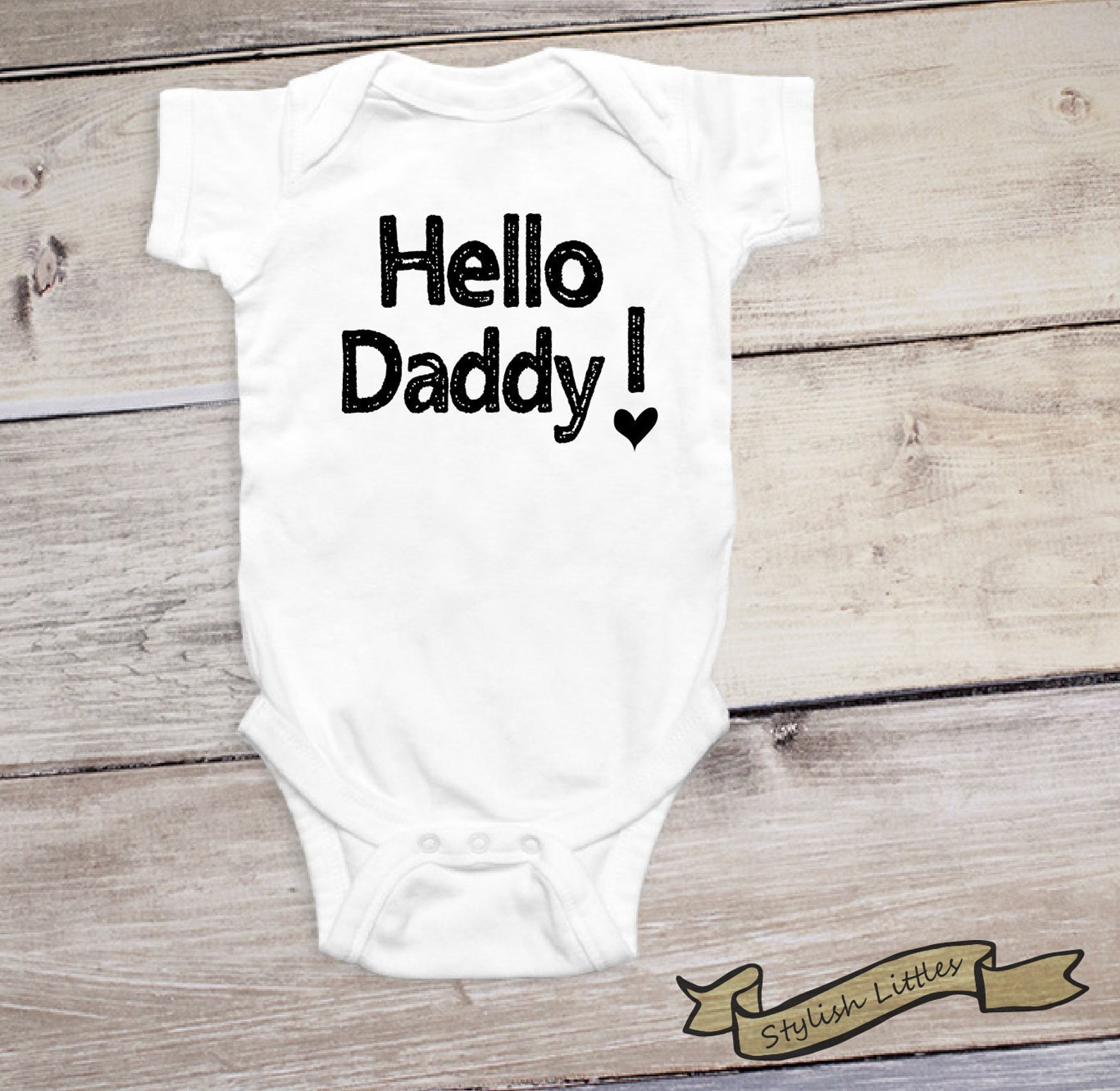 Baby Pregnancy Announcement Onesie ® HELLO DADDY Baby Reveal - Etsy