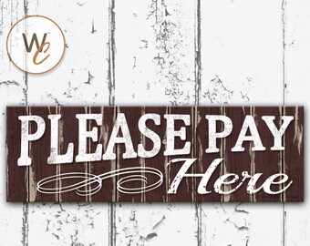 Pay here sign | Etsy