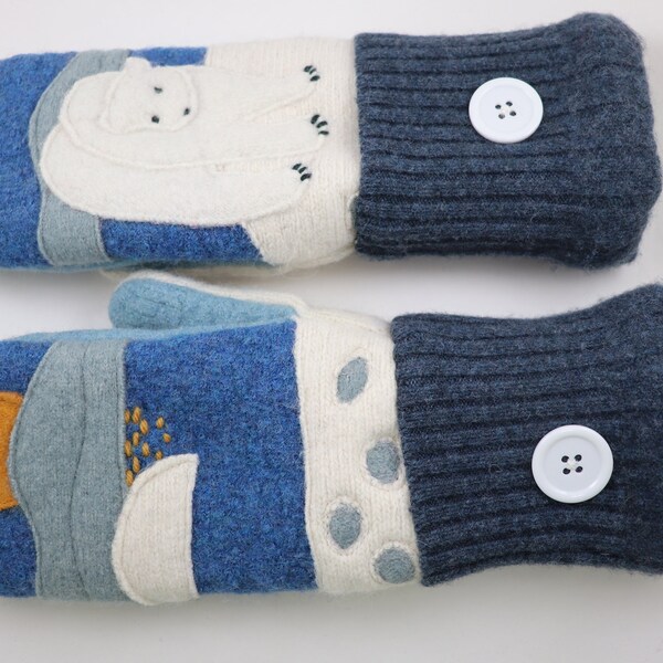 Polar Bear Mittens - Etsy