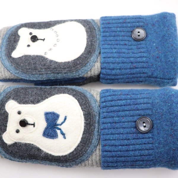 Polar Bear Mittens - Etsy