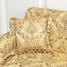 Opulent Sofa Cover- Damask Sofa Slipcover With Tassels- Yellow Couch ...