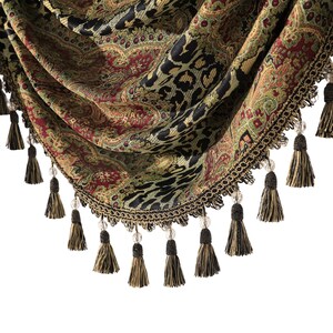 Leopard Print Swag Valance- Classic Waterfall Valance for Windows ...