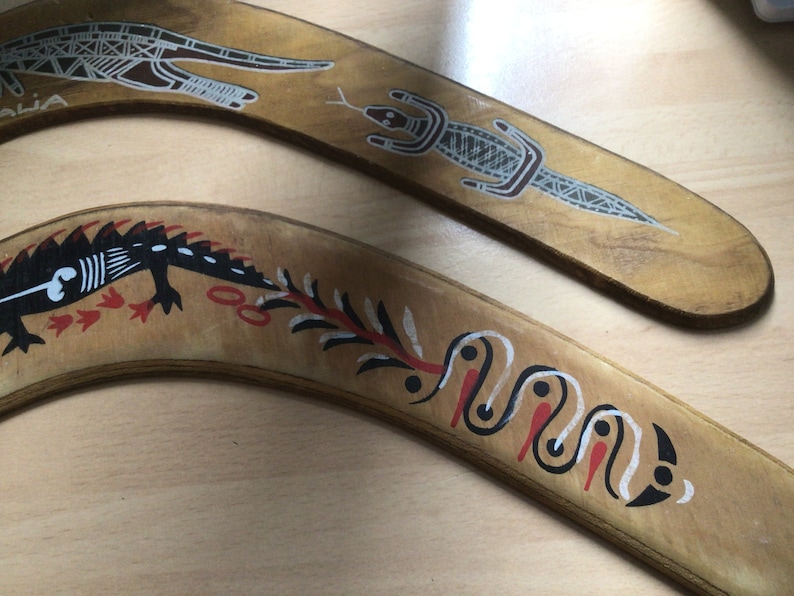 Vintage Australian Aboriginal Design Boomerang Listed Individually - Etsy