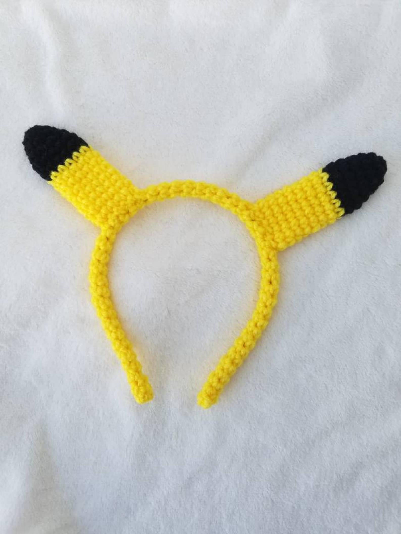 Crochet pikachu headband. Pikachu headband. Party headbands. | Etsy