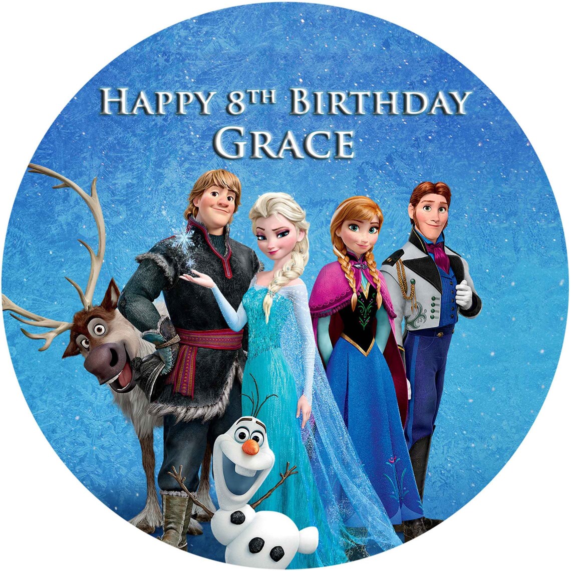 Frozen Cake Topper 7.5 Round Square Rectangle or - Etsy