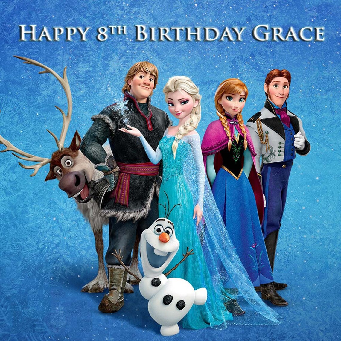 Frozen Cake Topper 7.5 Round Square Rectangle or - Etsy