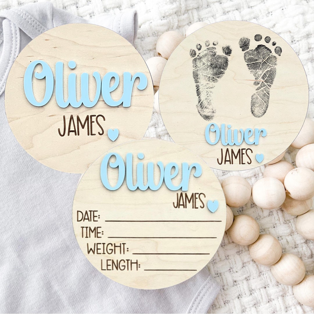 Hospital Name Sign | Custom Newborn Baby Birth Announcement Sign ...