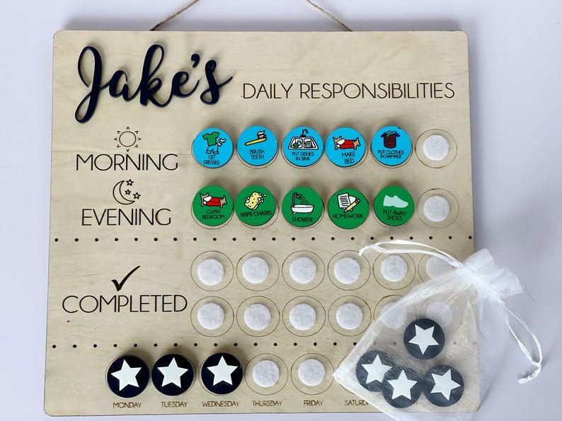 Customizable Chore Chart With Pictures for Kids Personalized - Etsy