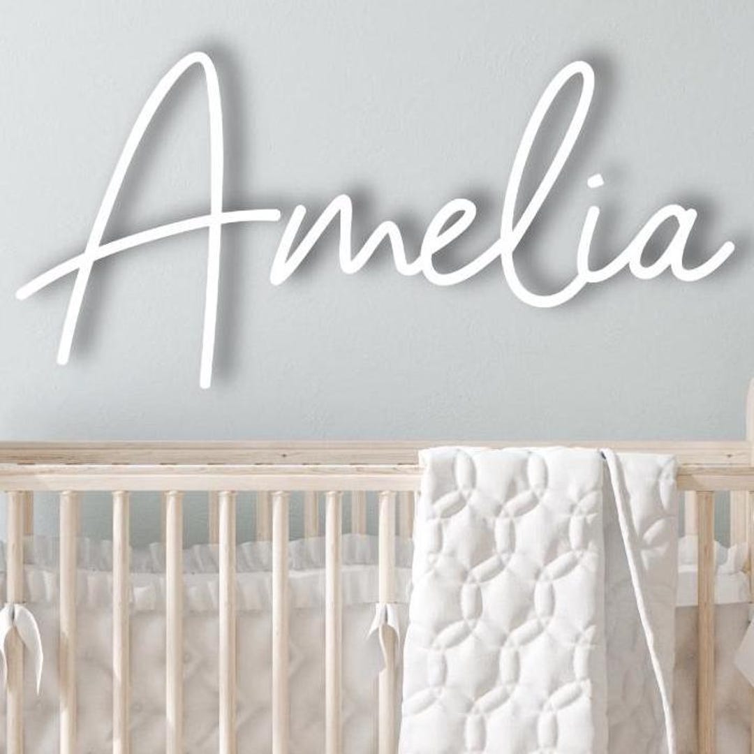 Baby Name Sign | Custom Nursery Decor | Personalized Name Wall Art for ...