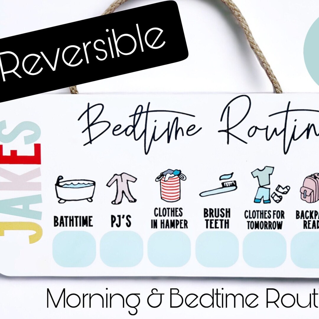 Custom Morning Routine Chart Visual Routine Chart Bedtime Routine