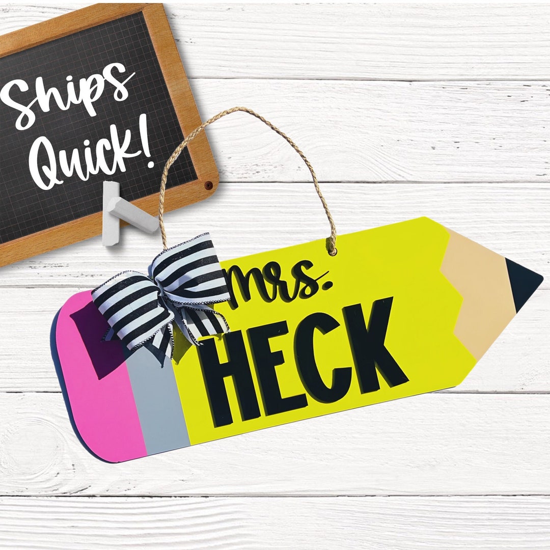 Personalized Teacher Sign, Classroom Door Sign, Teacher Gifts, Teacher ...