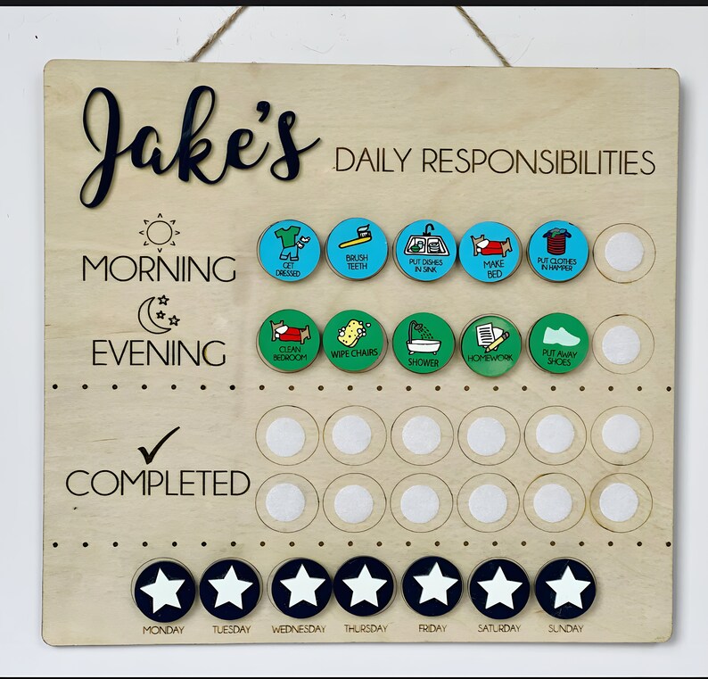 Customizable Chore Chart With Pictures for Kids Personalized - Etsy