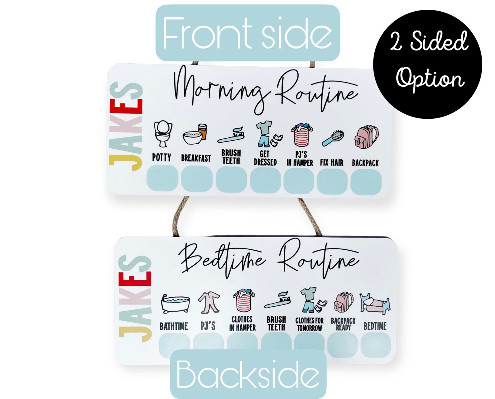 Personalized Routine Chart, Morning Routine Chart for Kids, Bedtime ...
