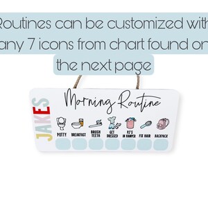 Personalized Routine Chart, Morning Routine Chart for Kids, Bedtime ...