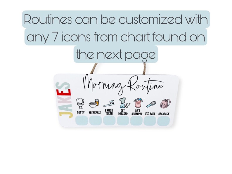 Personalized Routine Chart, Morning Routine Chart for Kids, Bedtime ...