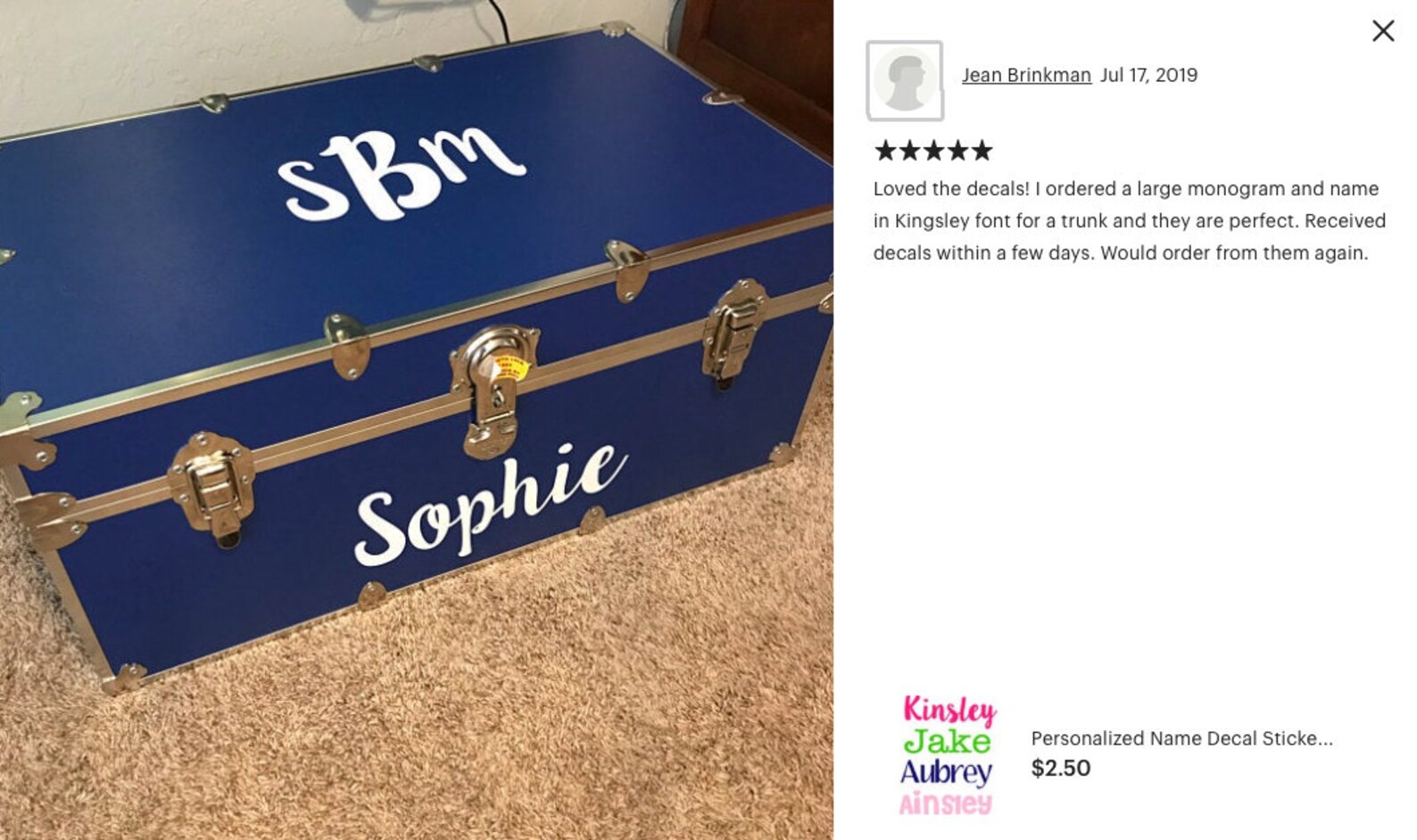 Custom Camp Trunk Sticker Name Sticker for Cooler | Etsy