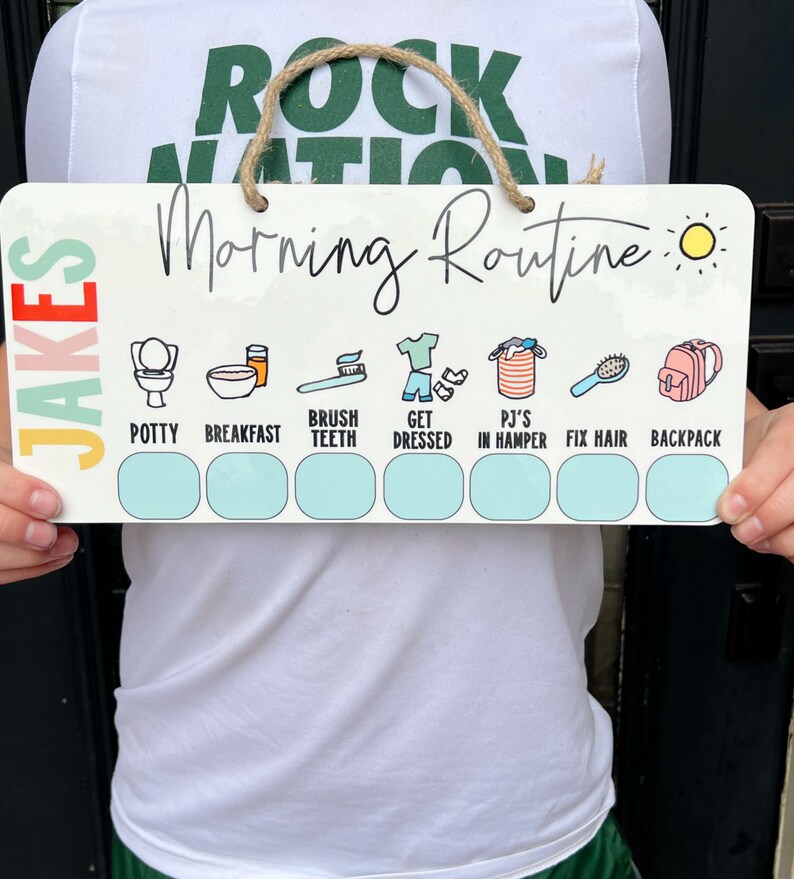 Personalized Routine Chart, Morning Routine Chart for Kids, Bedtime ...