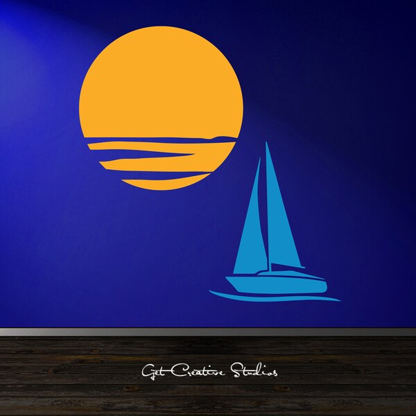 Boat Wall Decal - Etsy