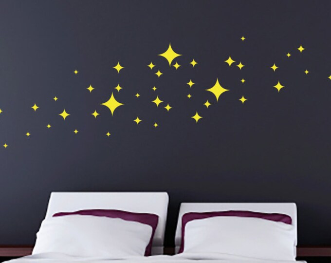 Hollywood Stars Decal Magical Star Decals Fairy Stars Sparkle Decal ...