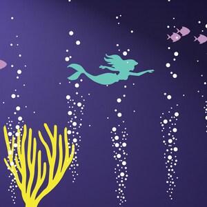 Little Mermaid Decal Ocean Coral Decal Underwater Life Decal Girls Room ...