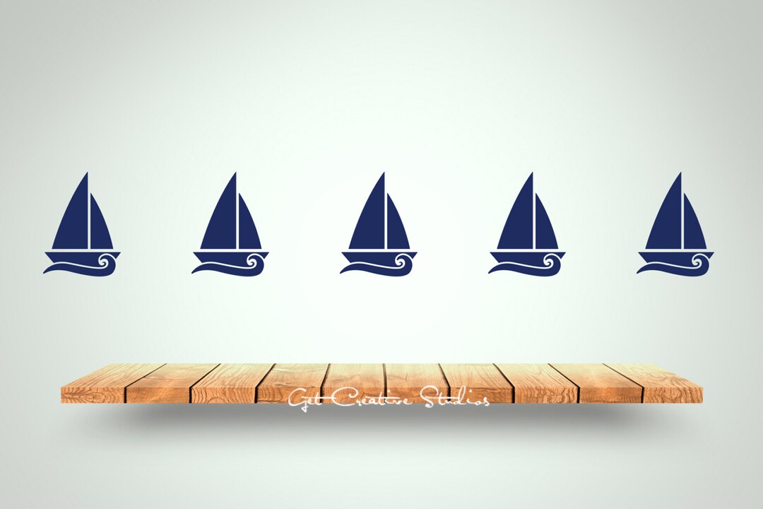 Sailboat Decals Nautical Decal Beach Decor Boat Wall Decal - Etsy