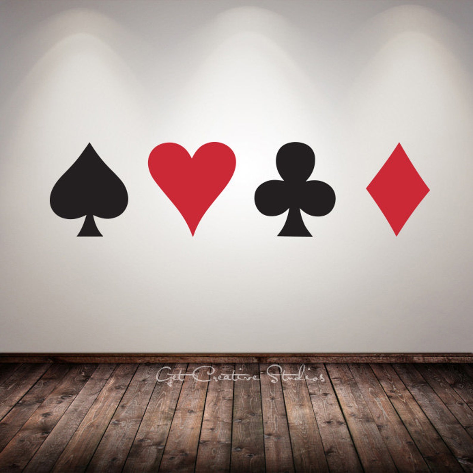 Poker Wall Decal Poker Room Wall Decal Playing Cards Decal - Etsy