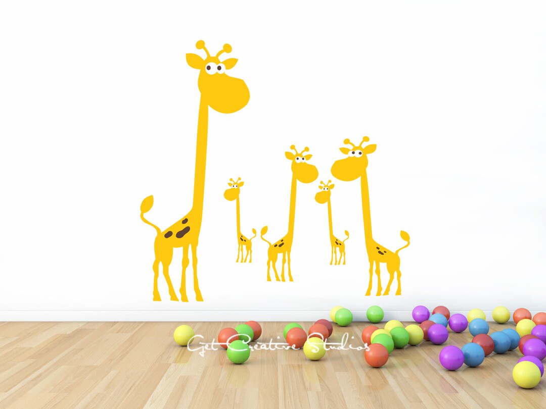 Giraffe Wall Decal Zoo Wall Decal Giraffes Wall Decal Giraffe Wall Art ...