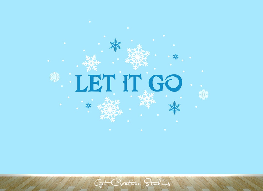 Let It Go Decal Frozen Wall Decal Anna Elsa Sticker Snow - Etsy