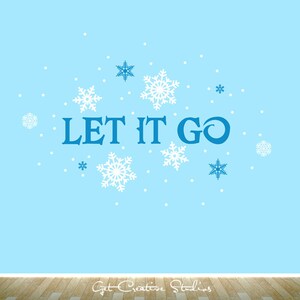 Let It Go Decal Frozen Wall Decal Anna Elsa Sticker Snow - Etsy