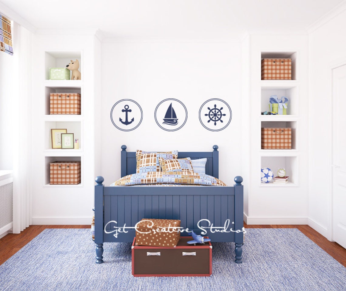 Nautical Decal Boat Wall Decal Ship Decal Anchor Decal - Etsy