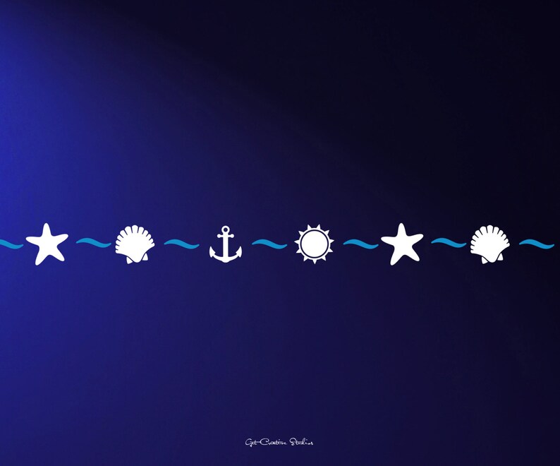 Sea Shell Wall Decal Seashell Wall Decal Ocean Wall Border - Etsy