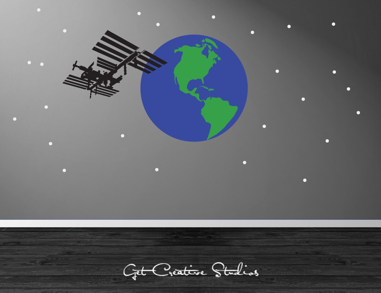 Space Station Decal Earth Wall Decal Ship Decal Stars Orbit - Etsy