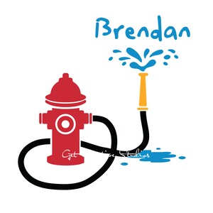 Fireman Wall Decal Fire Hydrant Wall Decal Personalized Name - Etsy